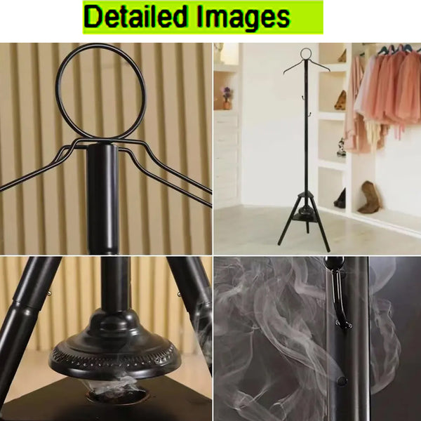 Clothes Burner – 175cm Long Clothes Incense Stand with Hooks | White B ...